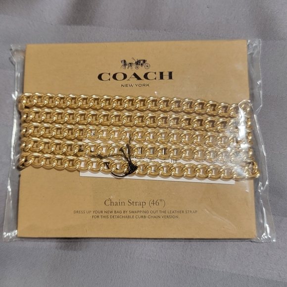 Coach | Bags | New Coach Gold Tone 46 Chain Strap | Poshmark